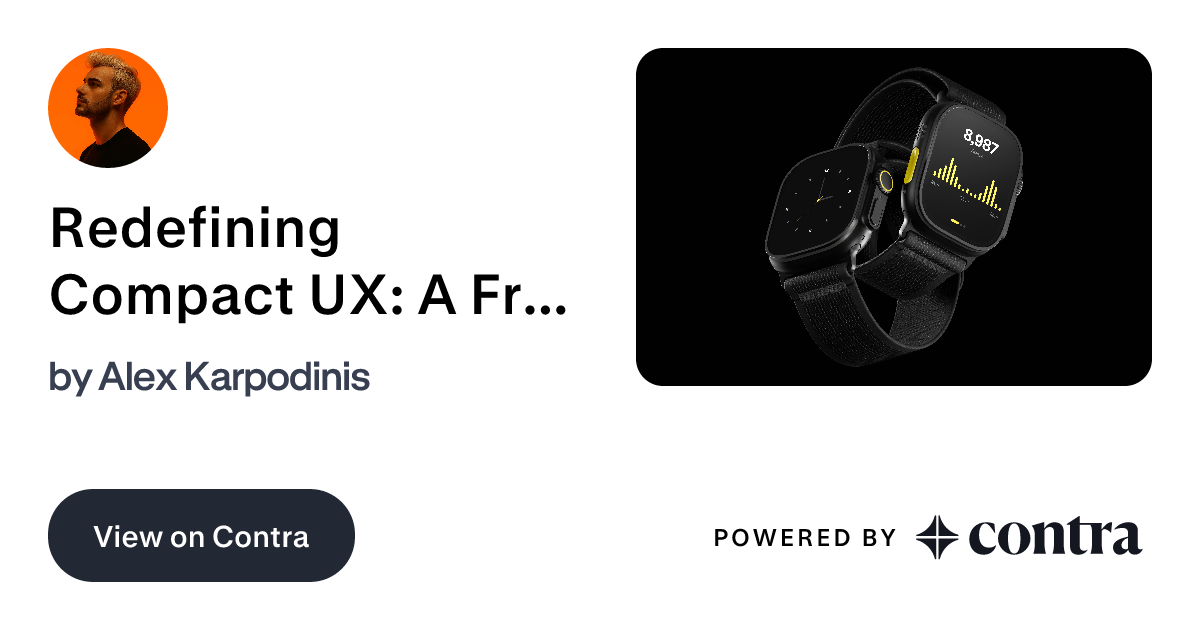 Redefining Compact UX: A Fresh Look at Smartwatch Design by Alex Karpodinis