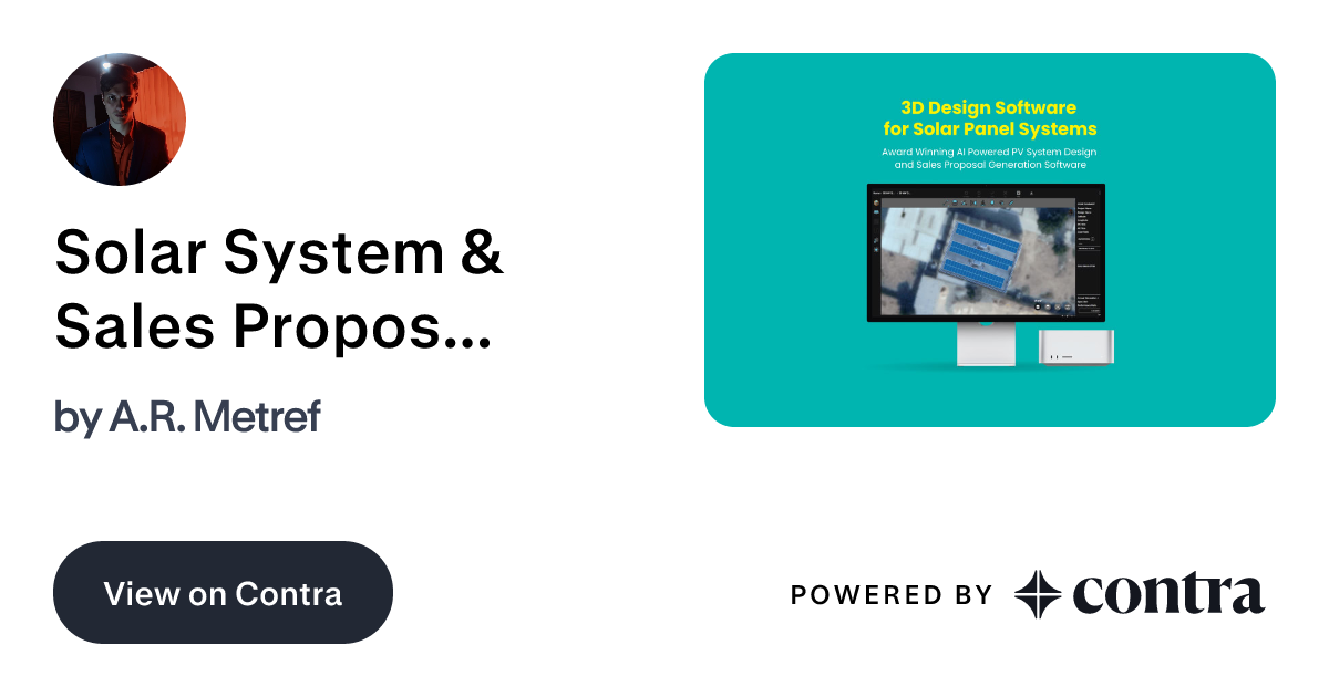 Solar System & Sales Proposal Design Software by A.R. Metref