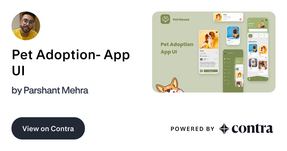 Pet Adoption- App UI by Parshant Mehra