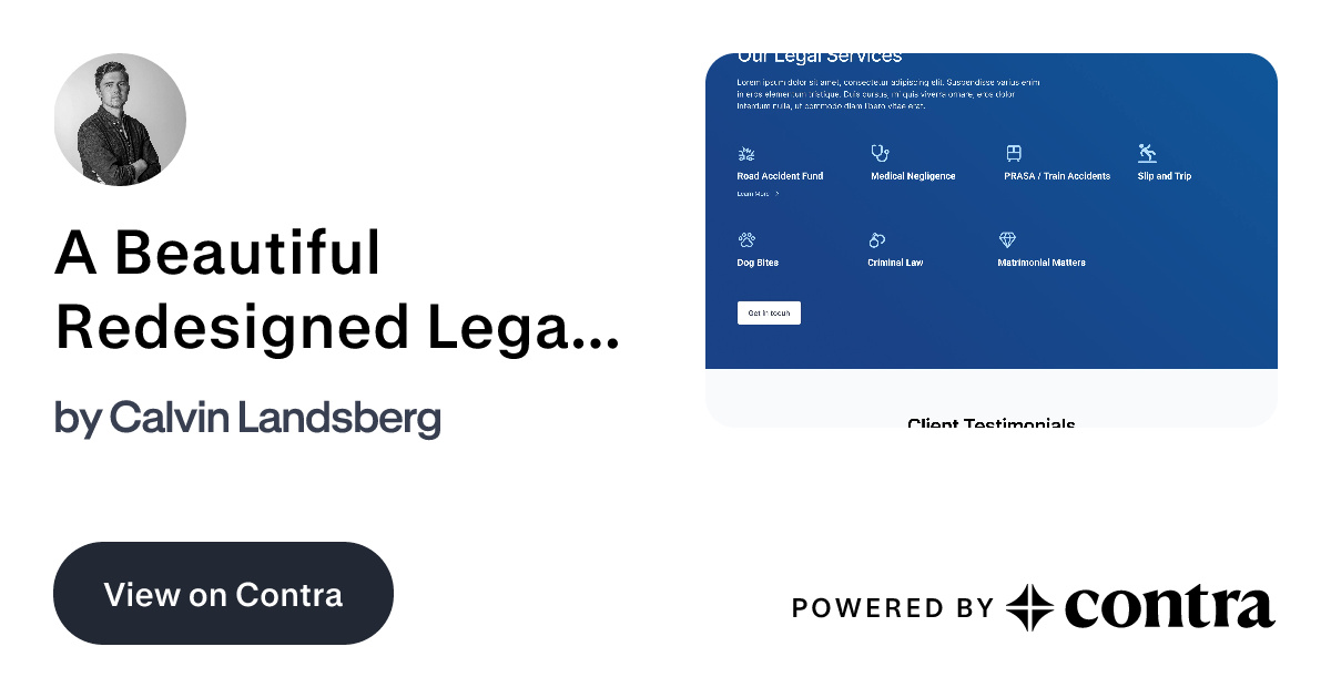 A Beautiful Redesigned Legal Website [Design & Development] by Calvin ...