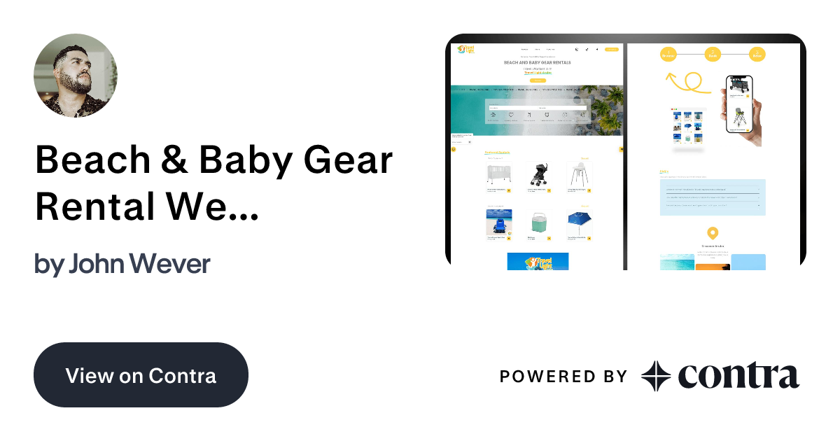 Beach & Baby Gear Rental Website by John Wever