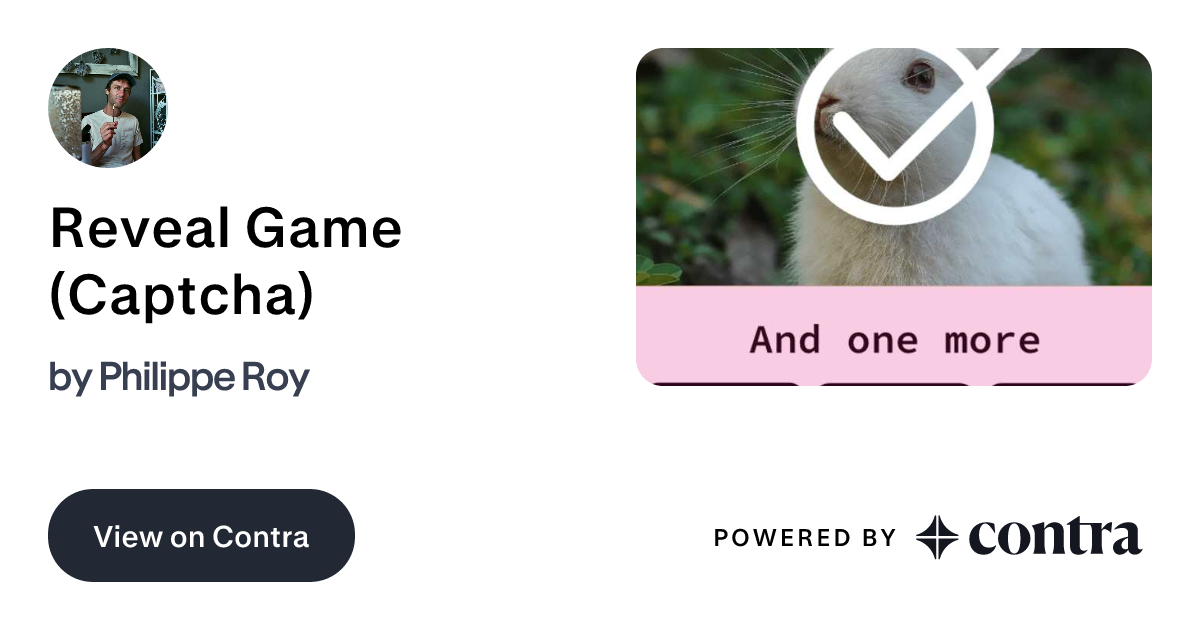 Reveal Game (Captcha) by Philippe Roy