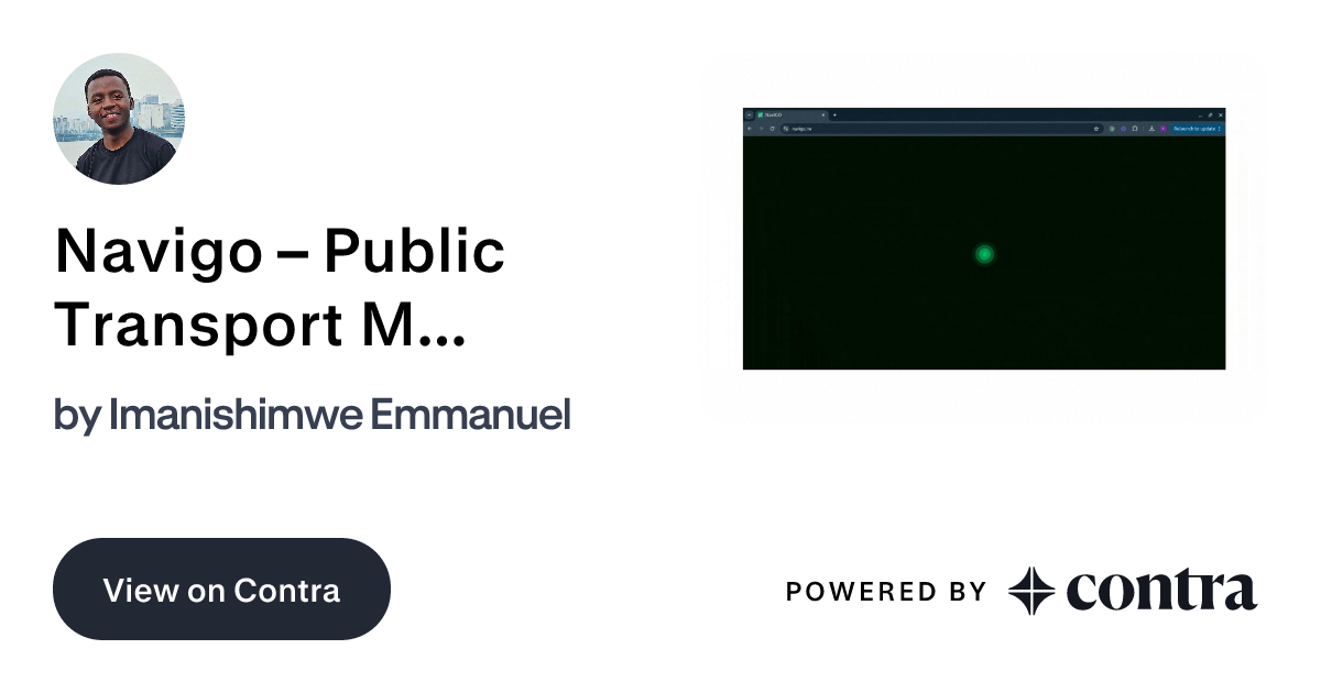 Navigo – Public Transport Made Simple by Imanishimwe Emmanuel