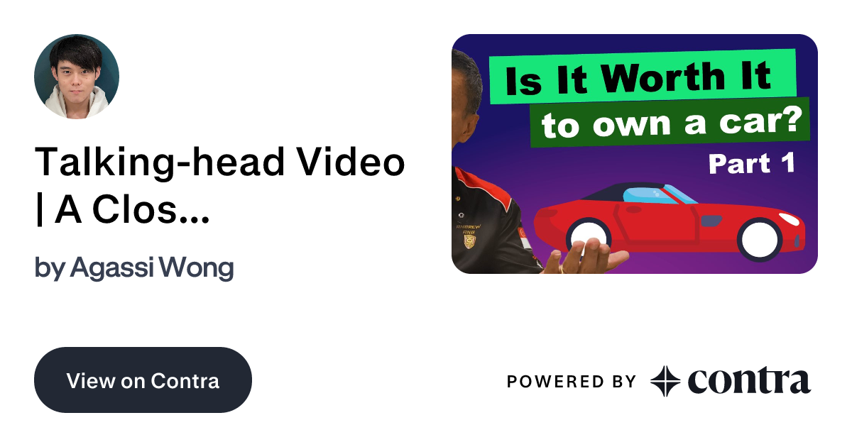 Talking-head Video | A Closer Look At Car Ownership in Singapore by ...