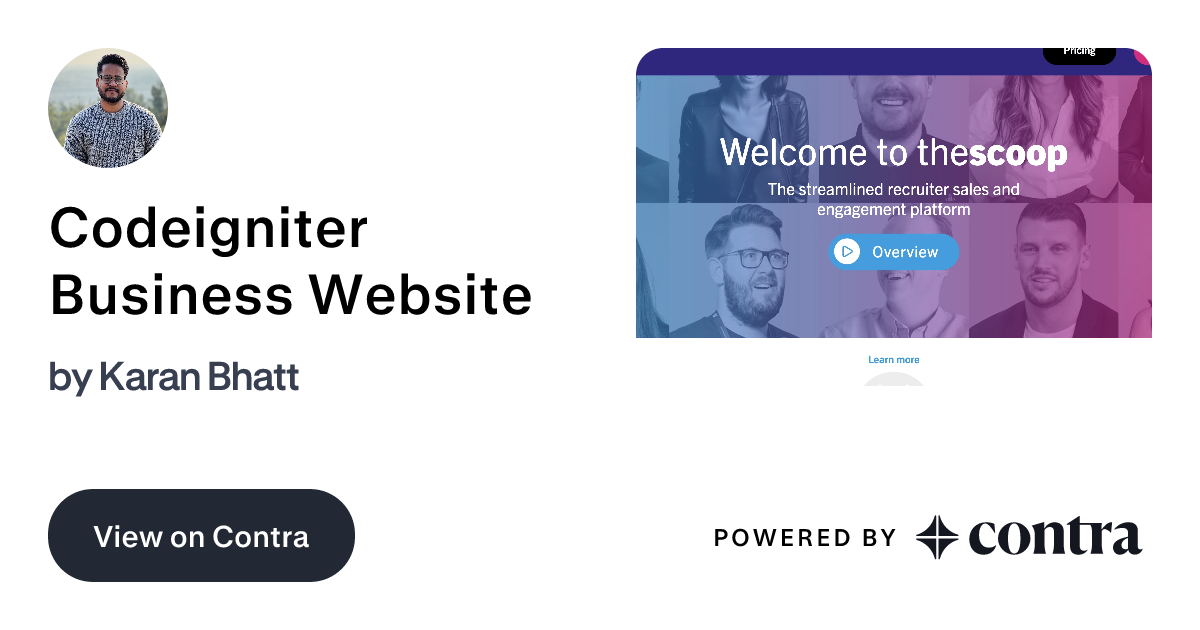 Codeigniter Business Website by Karan Bhatt