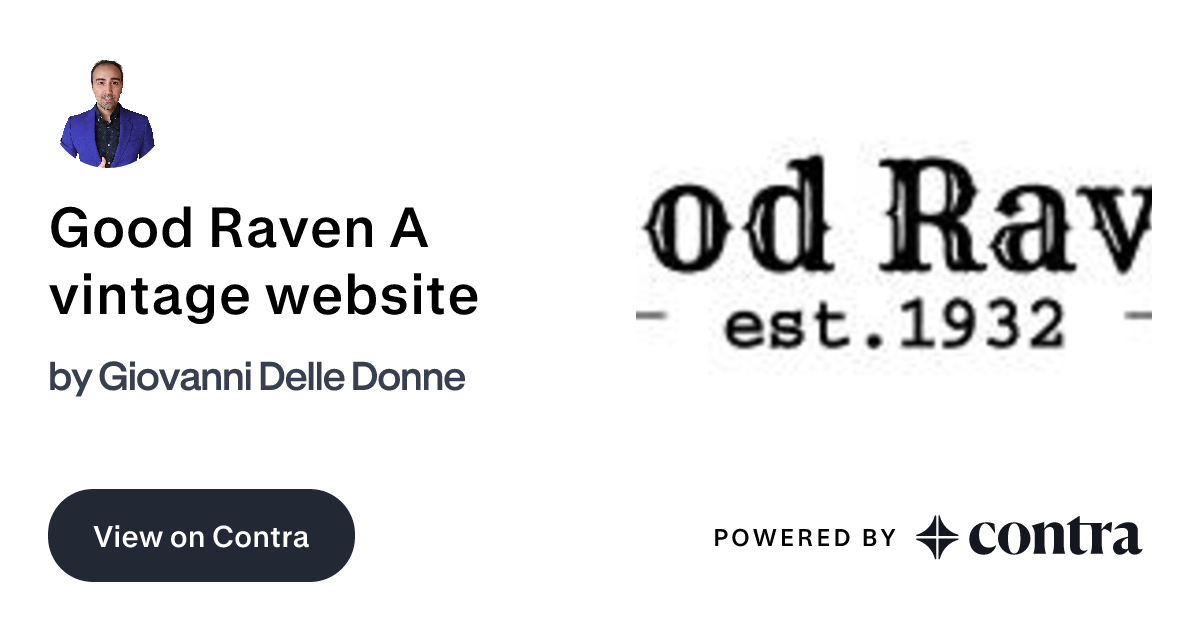 Good Raven A vintage website by Giovanni Delle Donne