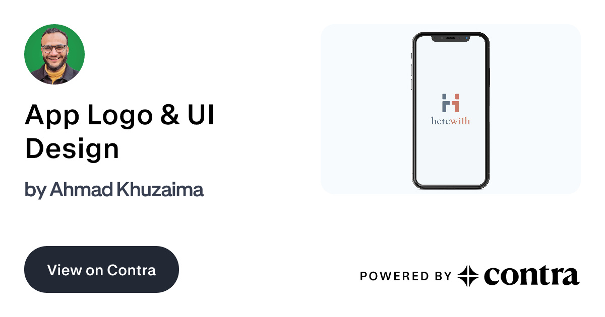 App Logo & UI Design by Ahmad Khuzaima