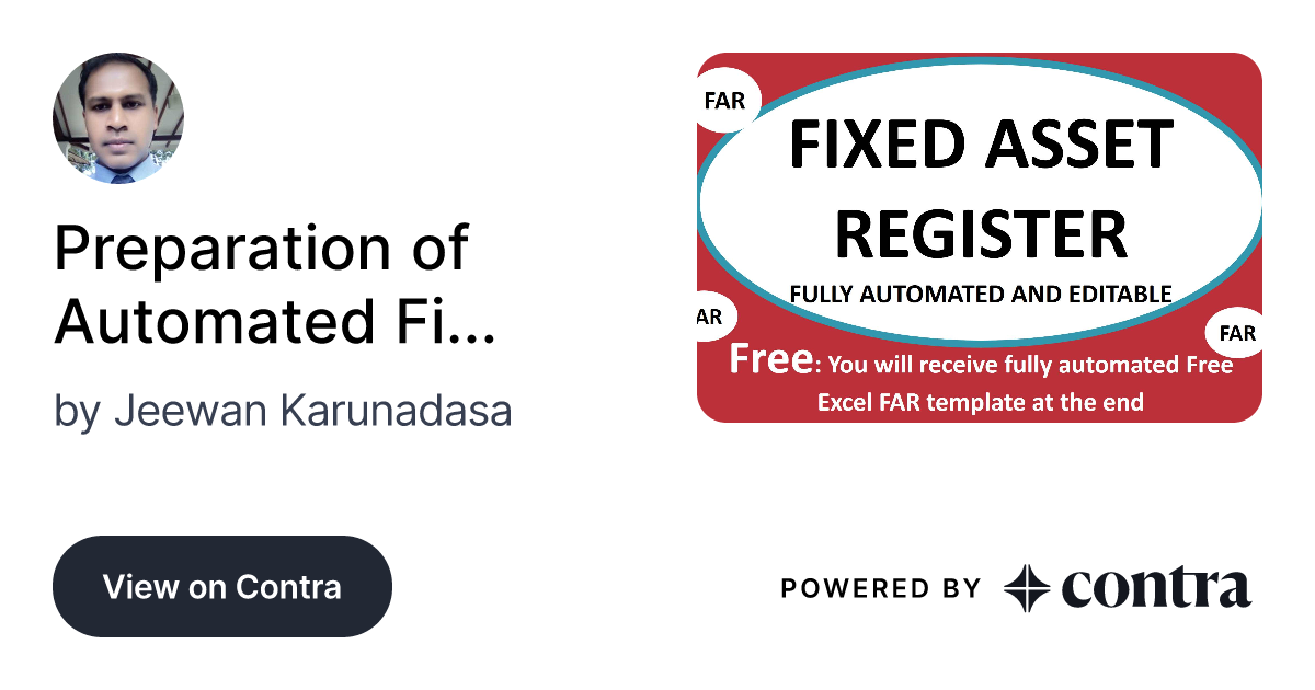 Preparation of Automated Fixed Asset Register by Jeewan Karunadasa Preparation of Automated Fixed Asset Register by Jeewan Karunadasa