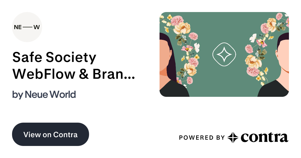 Safe Society WebFlow & Branding by Neue World