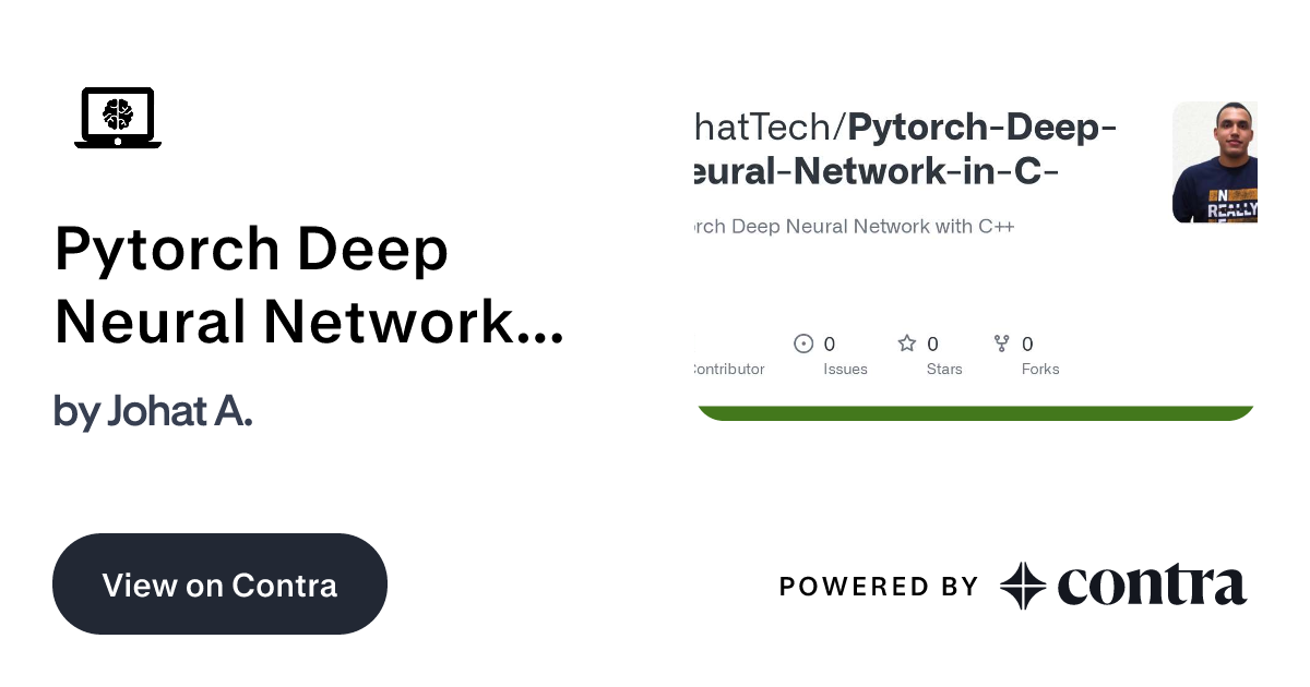 Pytorch Deep Neural Network with C++ by Johat A.