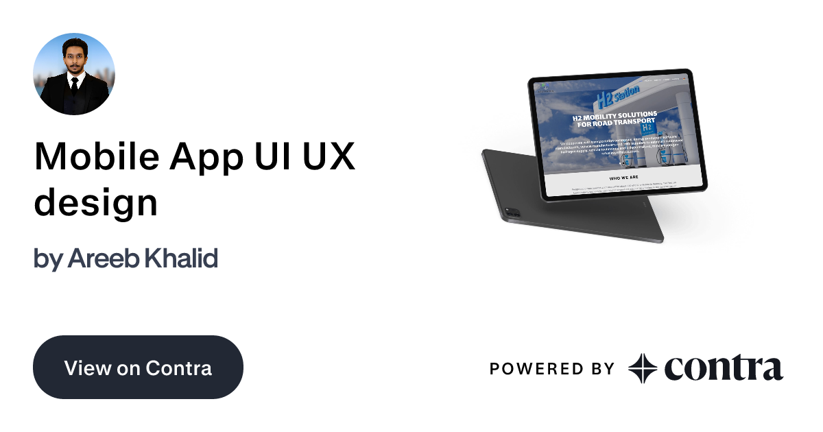 Mobile App UI UX design by Areeb Khalid