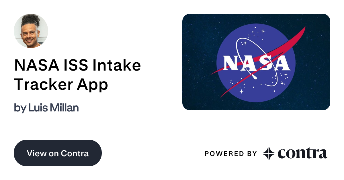 NASA ISS Intake Tracker App by Luis Millan