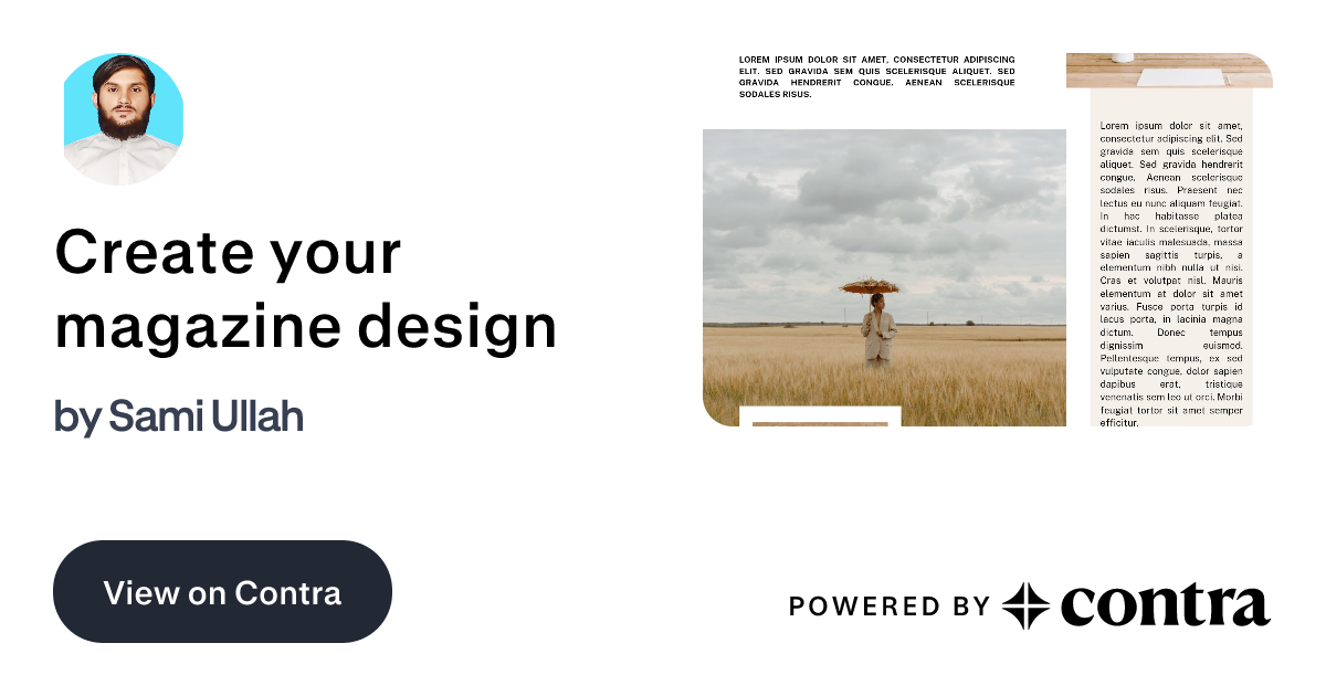 Create your magazine design by Sami Ullah