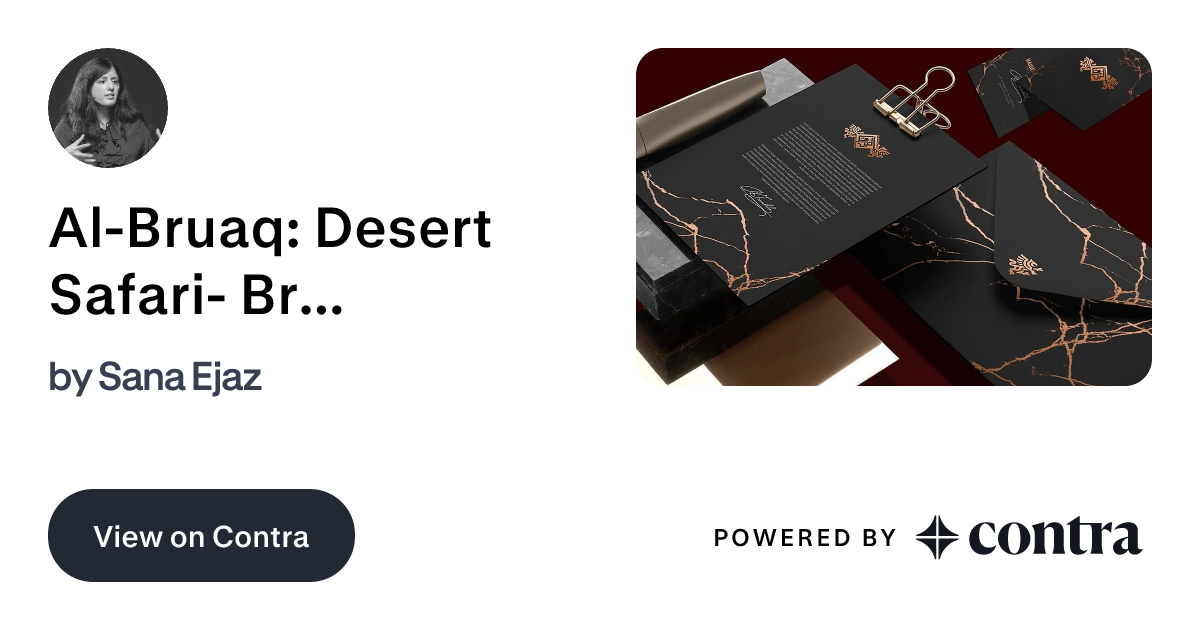 Al-Bruaq: Desert Safari- Branding and website design by Sana Ejaz