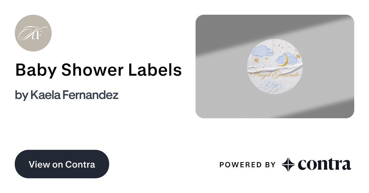 Baby Shower Labels by Kaela Fernandez