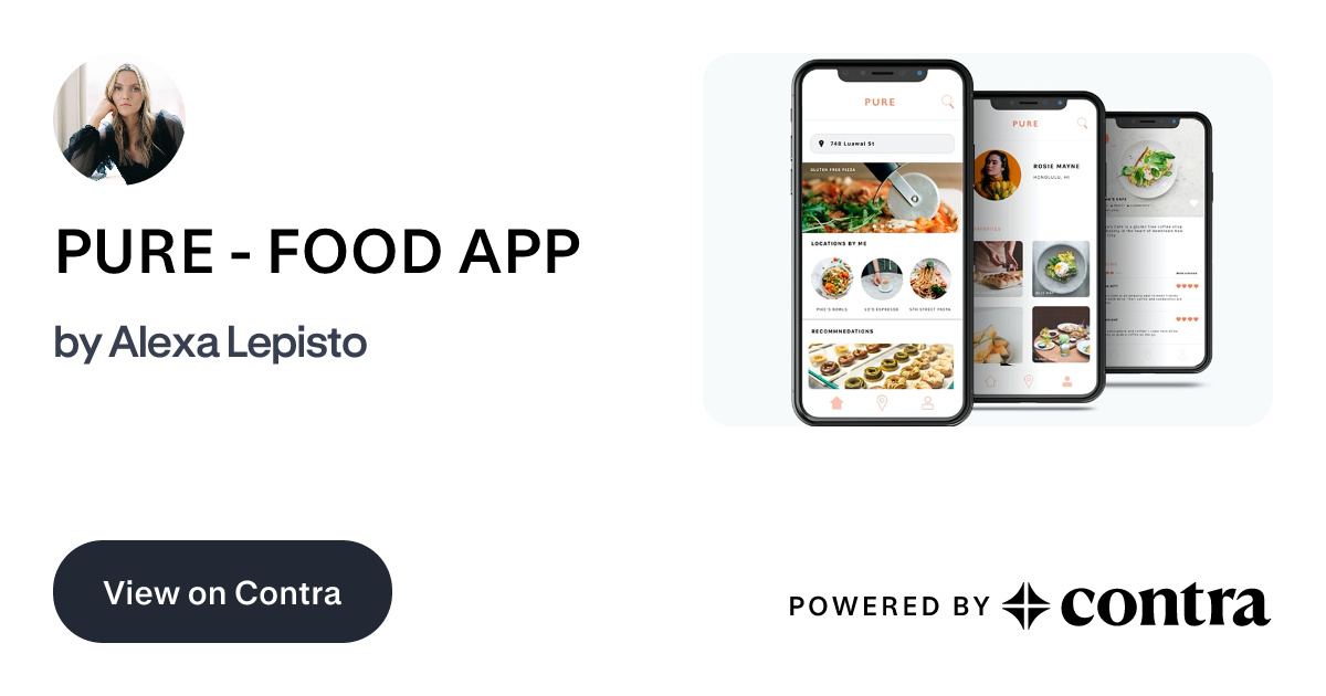 PURE - FOOD APP by Alexa Lepisto