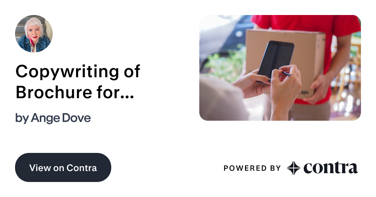 Copywriting of Brochure for Electronic Proof of Delivery System by Ange ...