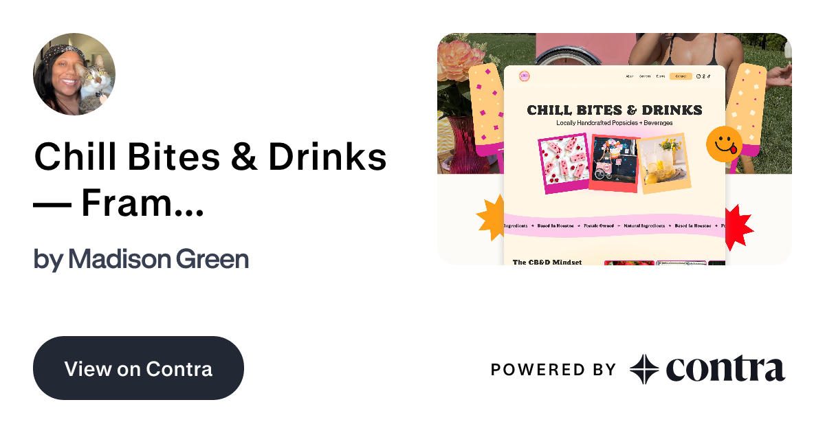 Chill Bites & Drinks — Framer Website Development + Branding by Madison ...