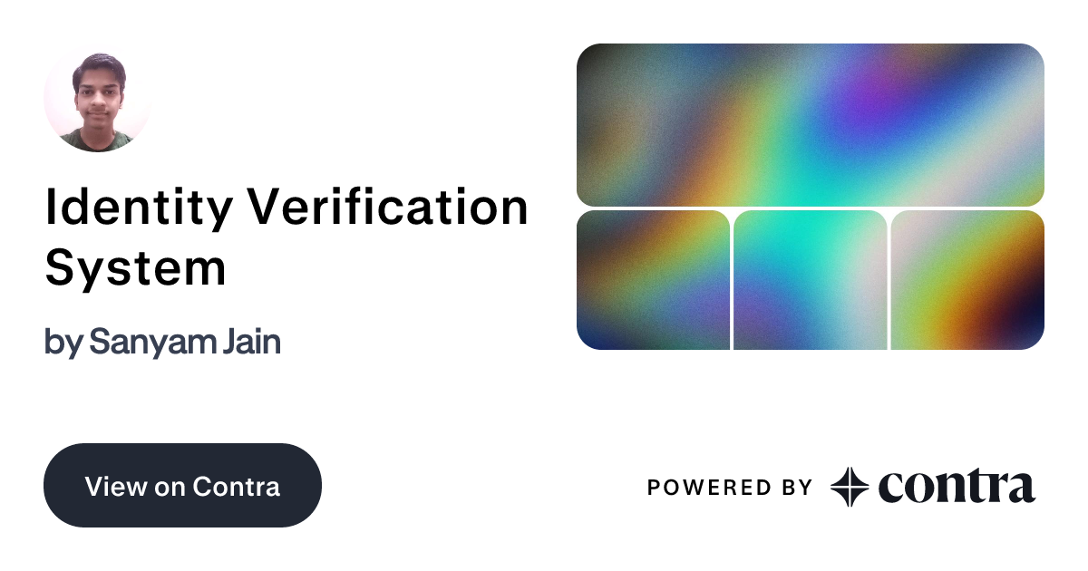 Identity Verification System by Sanyam Jain