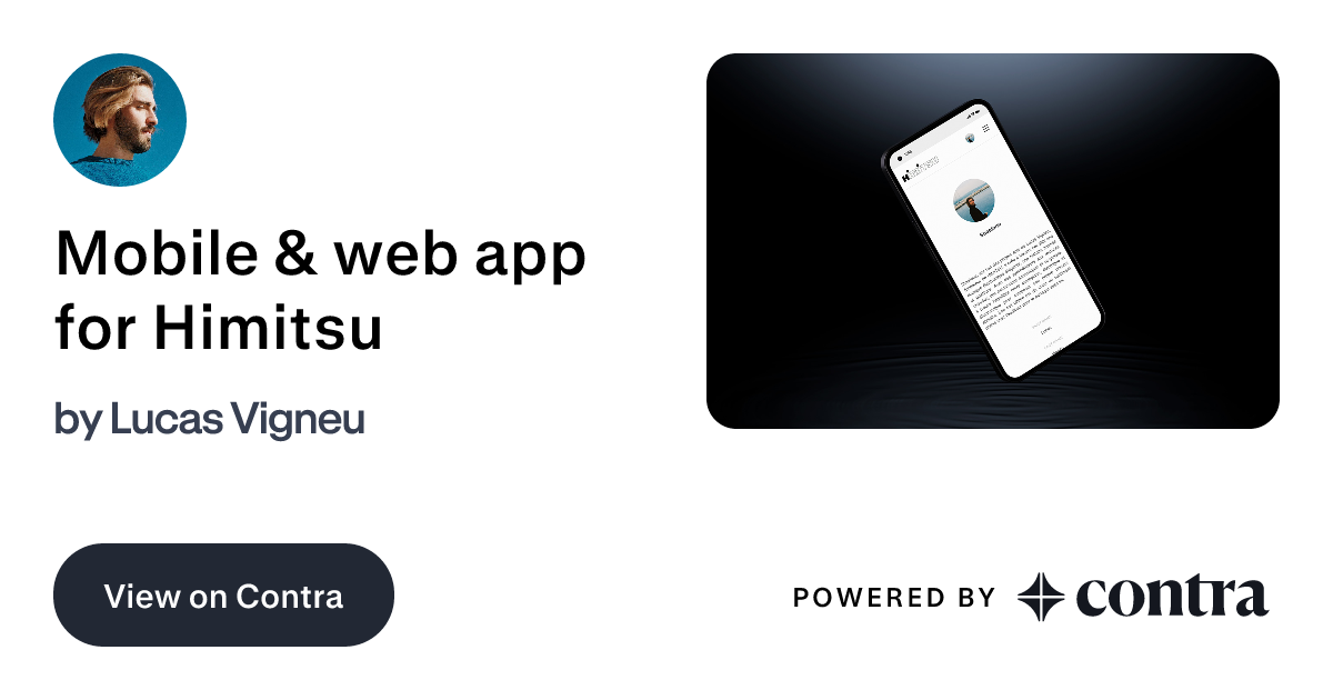Mobile app development for Himitsu by Lucas Vigneu