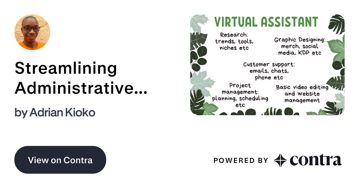 Streamlining Administrative Tasks as a Virtual Assistant by Adrian Kioko