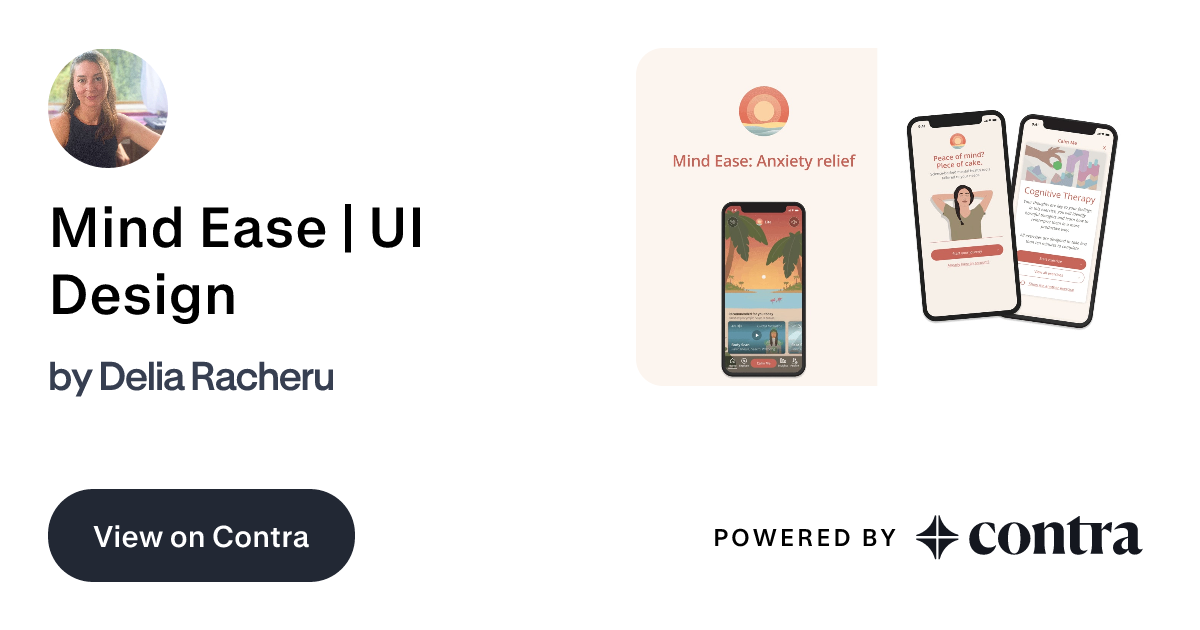 Mind Ease | UI Design by Delia Racheru