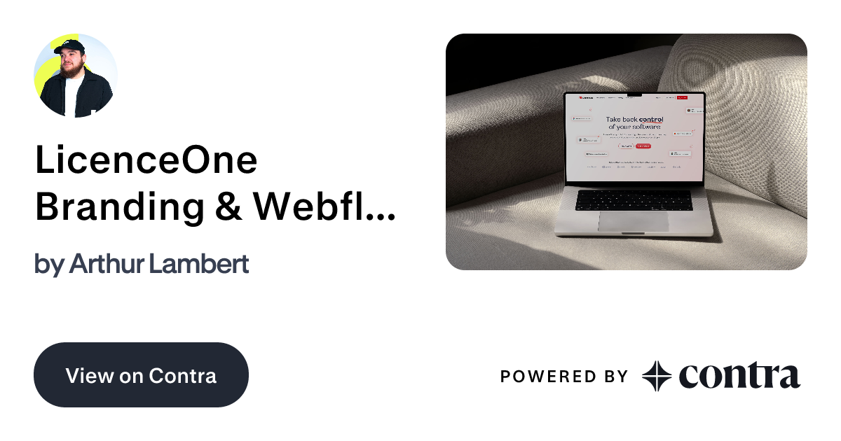 LicenceOne Branding & Webflow website by Arthur Lambert