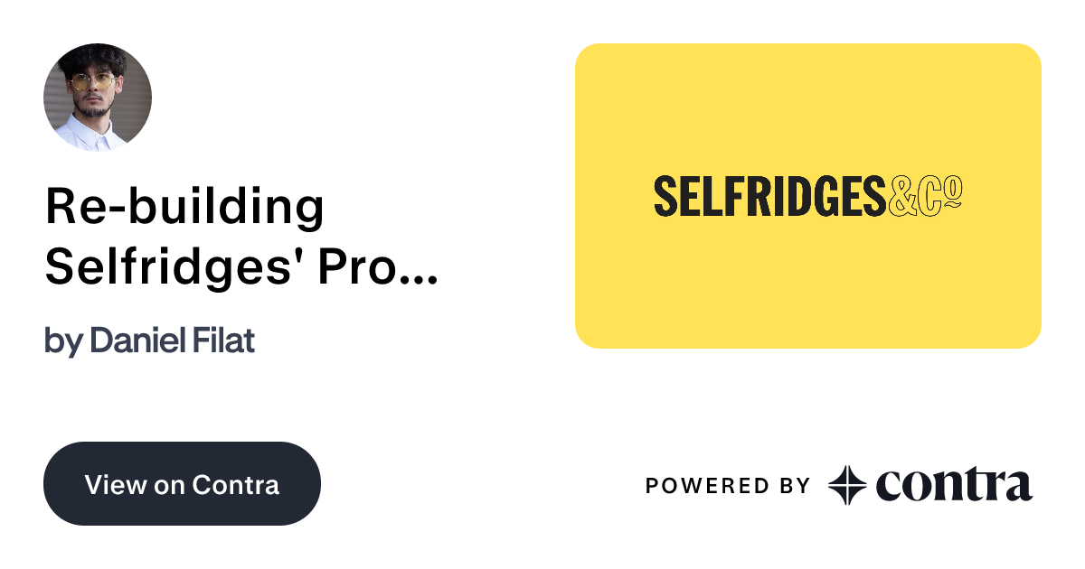 Re-building Selfridges' Product Listing Interface by Daniel Filat