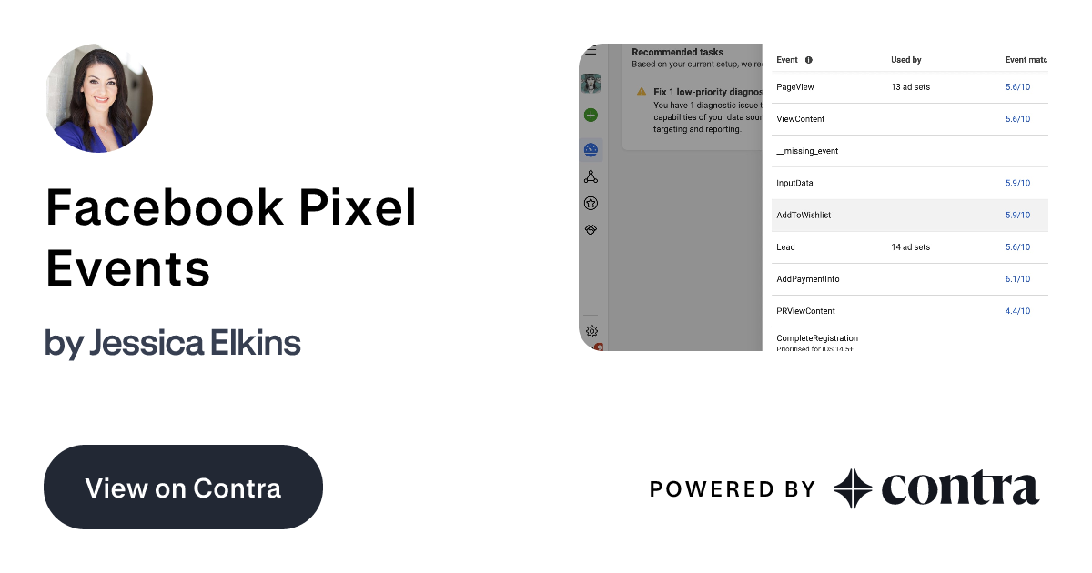 Facebook Pixel Events by Jessica Elkins