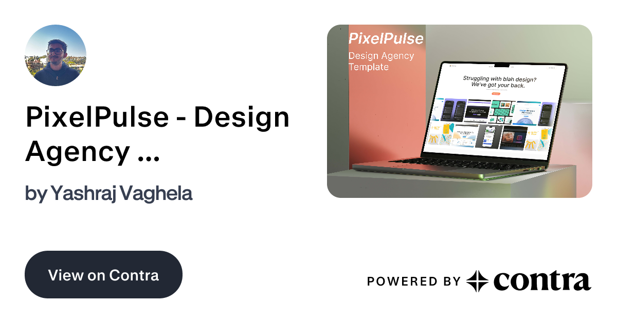 PixelPulse - Design Agency Template by Yashraj Vaghela