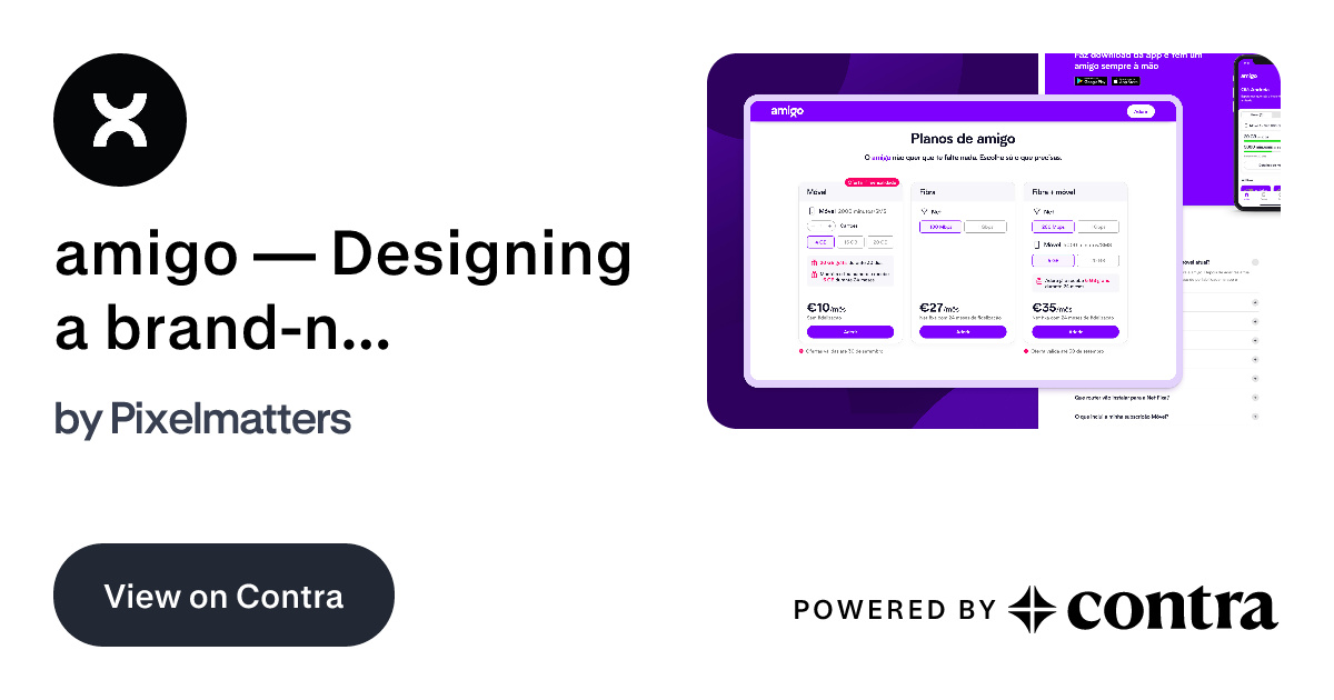 amigo — Designing a brand-new Telecom operator by Pixelmatters