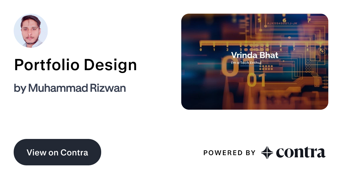 Portfolio Design by Muhammad Rizwan