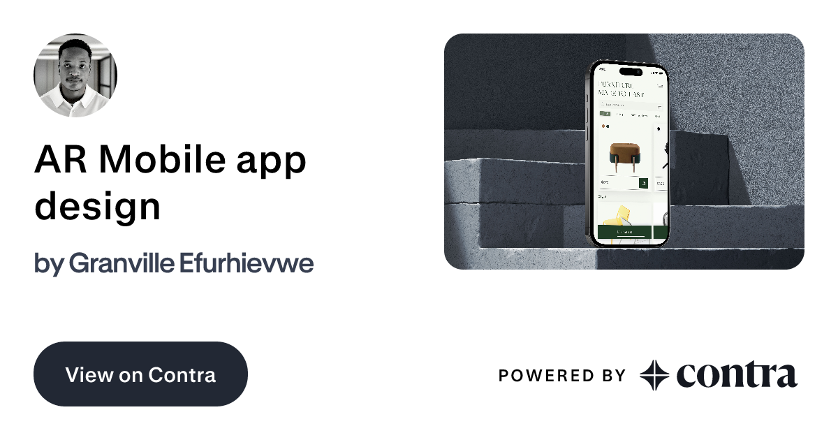 AR Mobile app design by Granville Efurhievwe