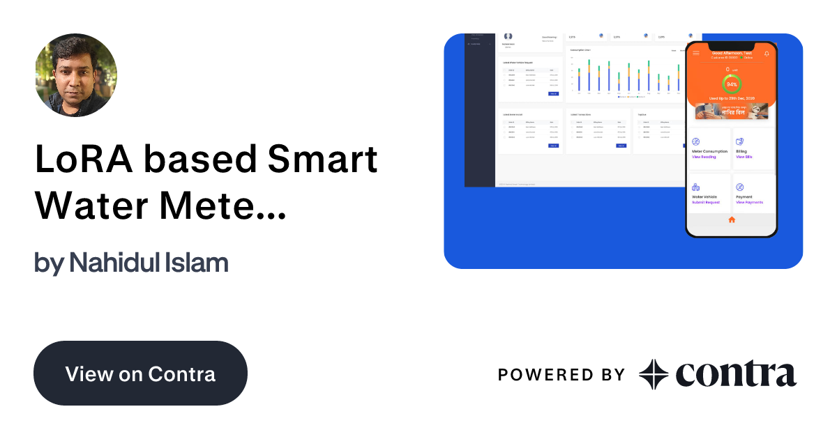 LoRA based Smart Water Meter Solution in Laravel and Vue.js by Nahidul Islam