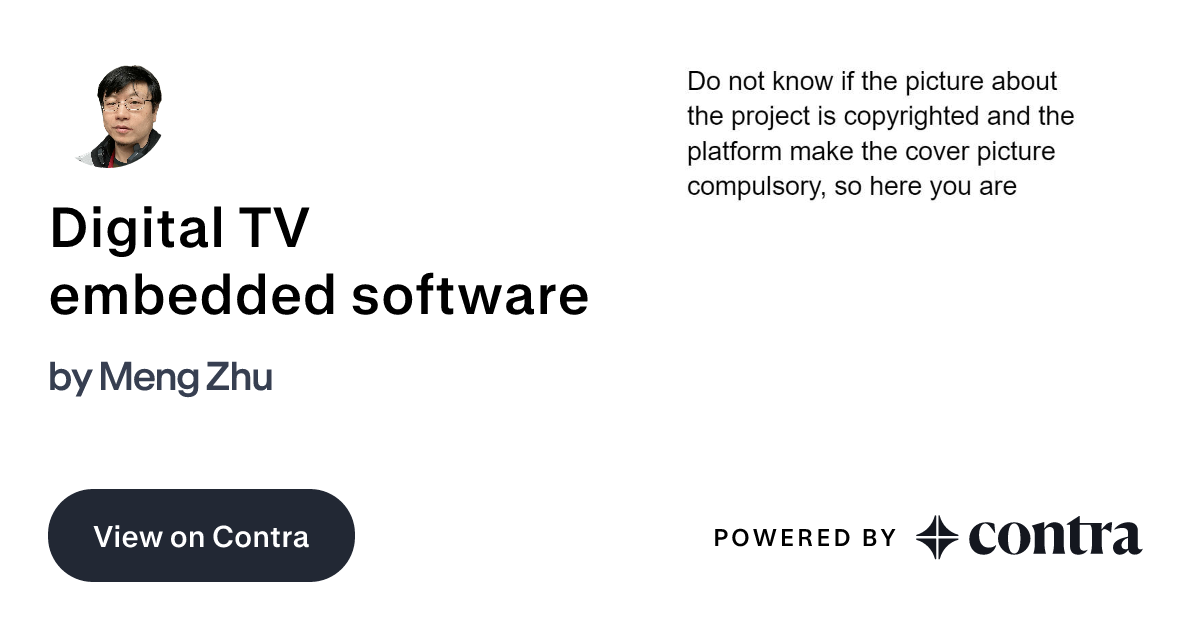 Digital TV embedded software by Meng Zhu