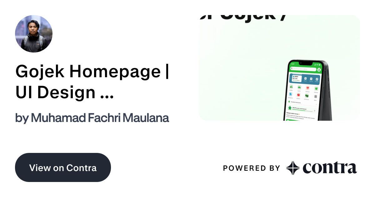 Gojek Homepage | UI Design (Mobile) by Muhamad Fachri Maulana
