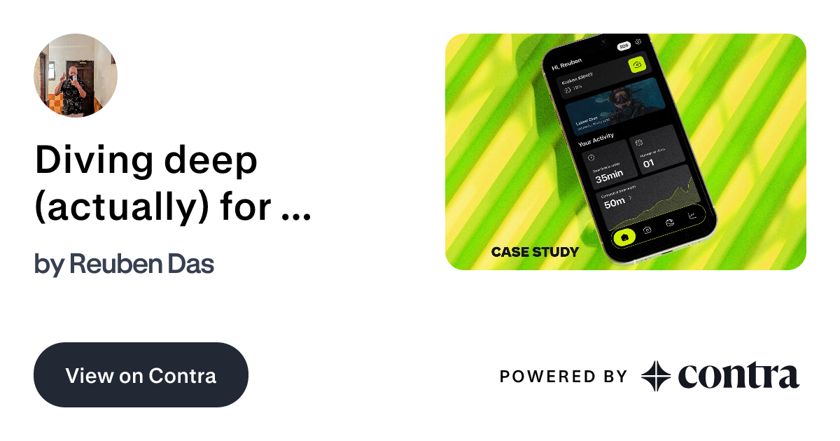 Diving deep (actually) for an AI-powered Scuba Photography App by ...