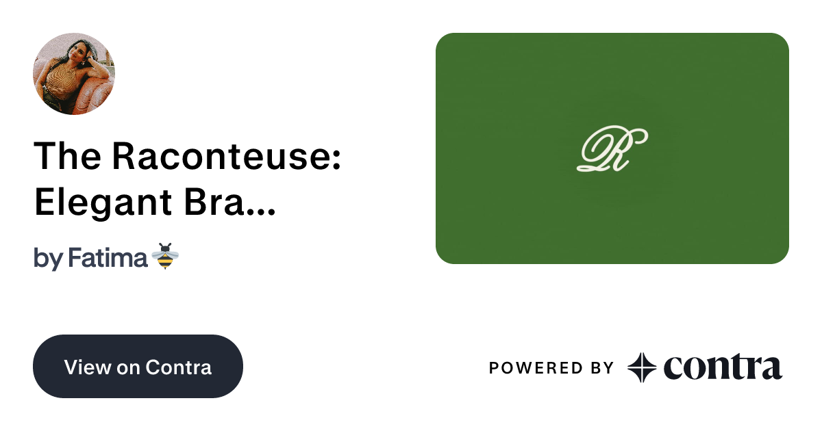 The Raconteuse: Elegant Brand Design for a Story-Driven Substack by Fatima 🐝