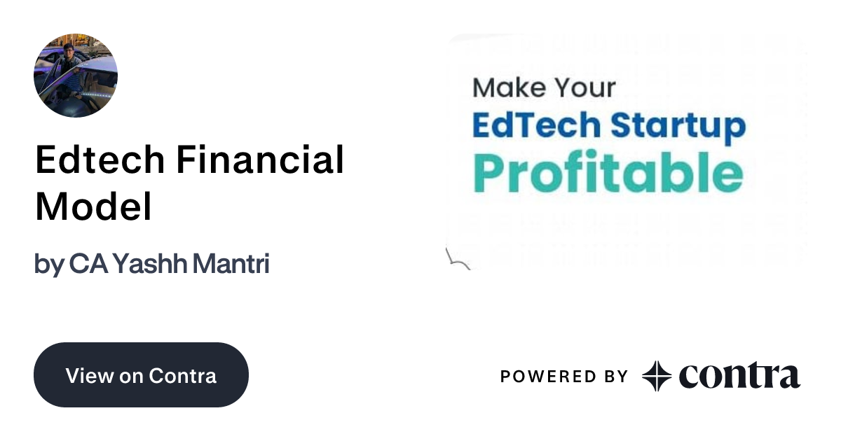 Edtech Financial Model by CA Yashh Mantri