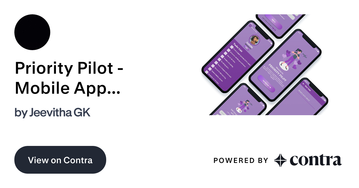 Priority Pilot - Mobile App (TODO List) :: Behance by Jeevitha GK