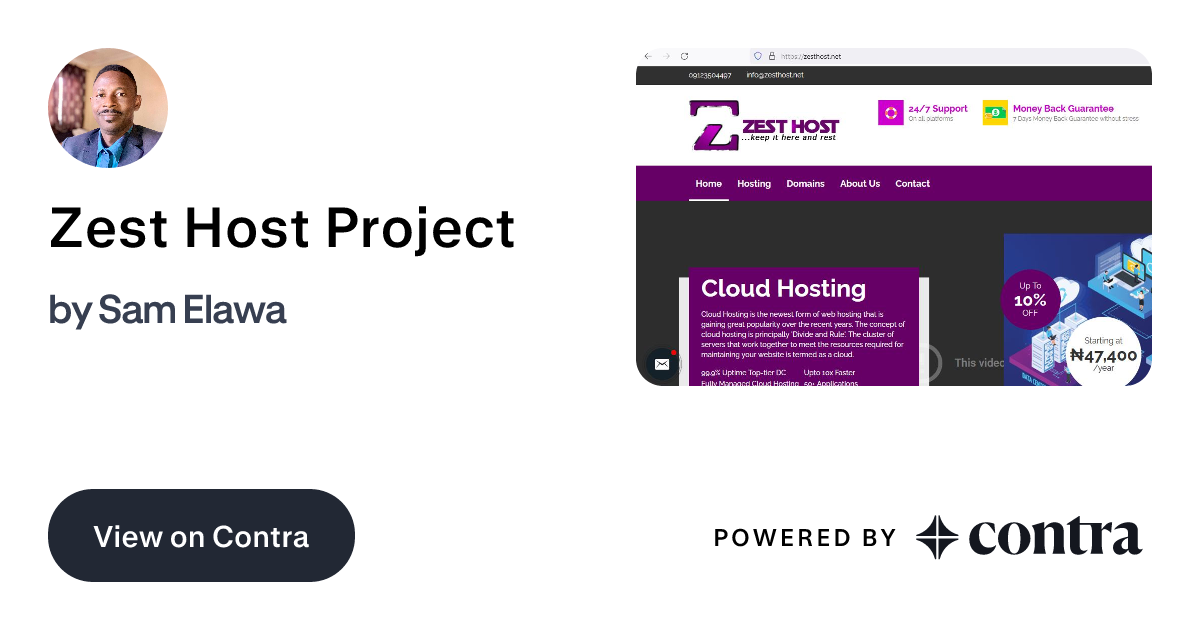 Zest Host Project by Sam Elawa