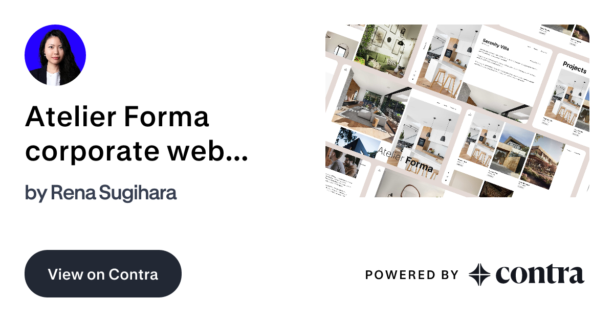 Atelier Forma corporate website by Rena Sugihara