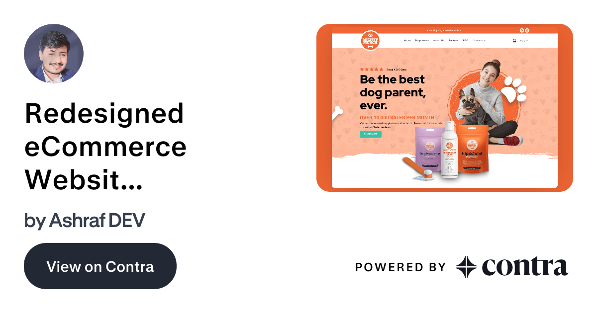 Redesigned eCommerce Website for Increased Sales by Ashraf DEV