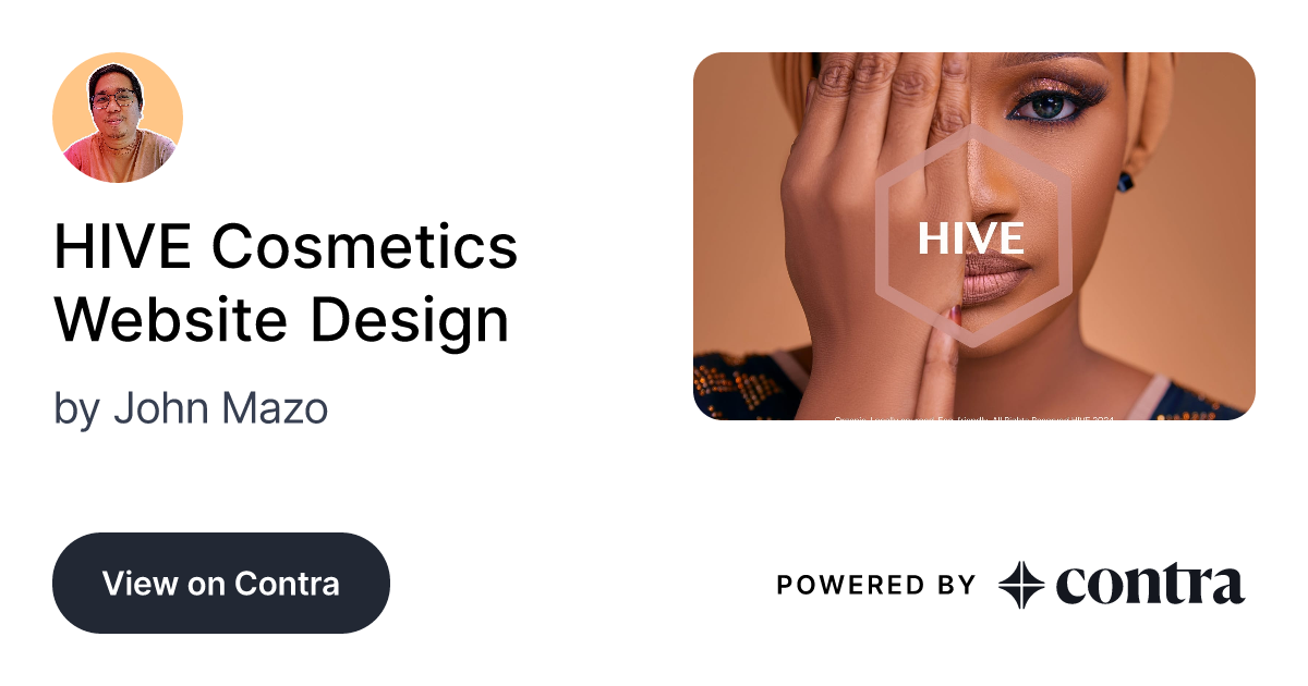 HIVE Cosmetics Website Design by John Mazo HIVE Cosmetics Website Design by John Mazo