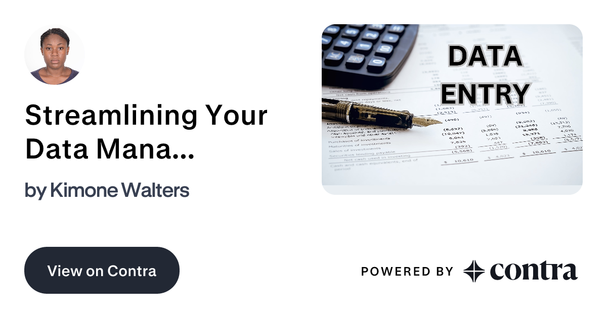 Streamlining Your Data Management with Data Entry Excellence by Kimone ...