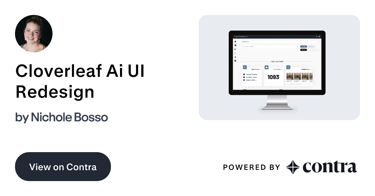 Cloverleaf Ai UI Redesign by Nichole Bosso