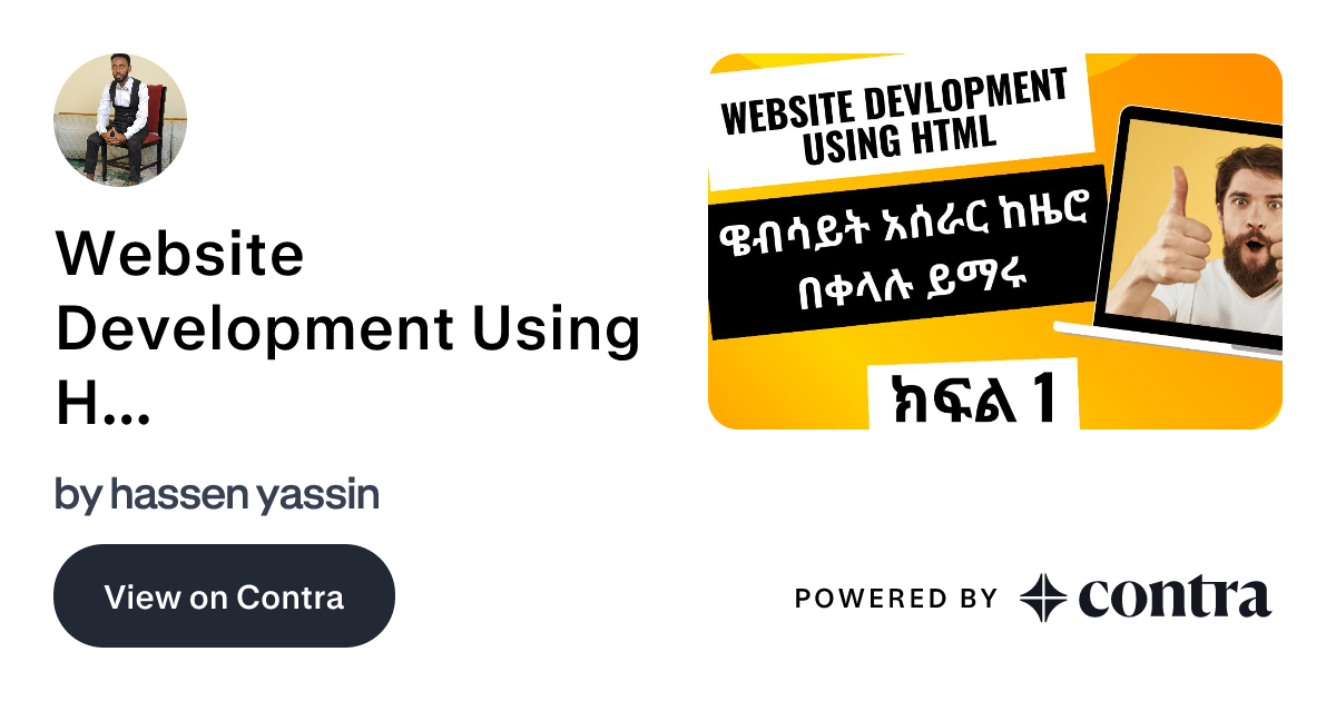Website Development Using HTML … by hassen yassin