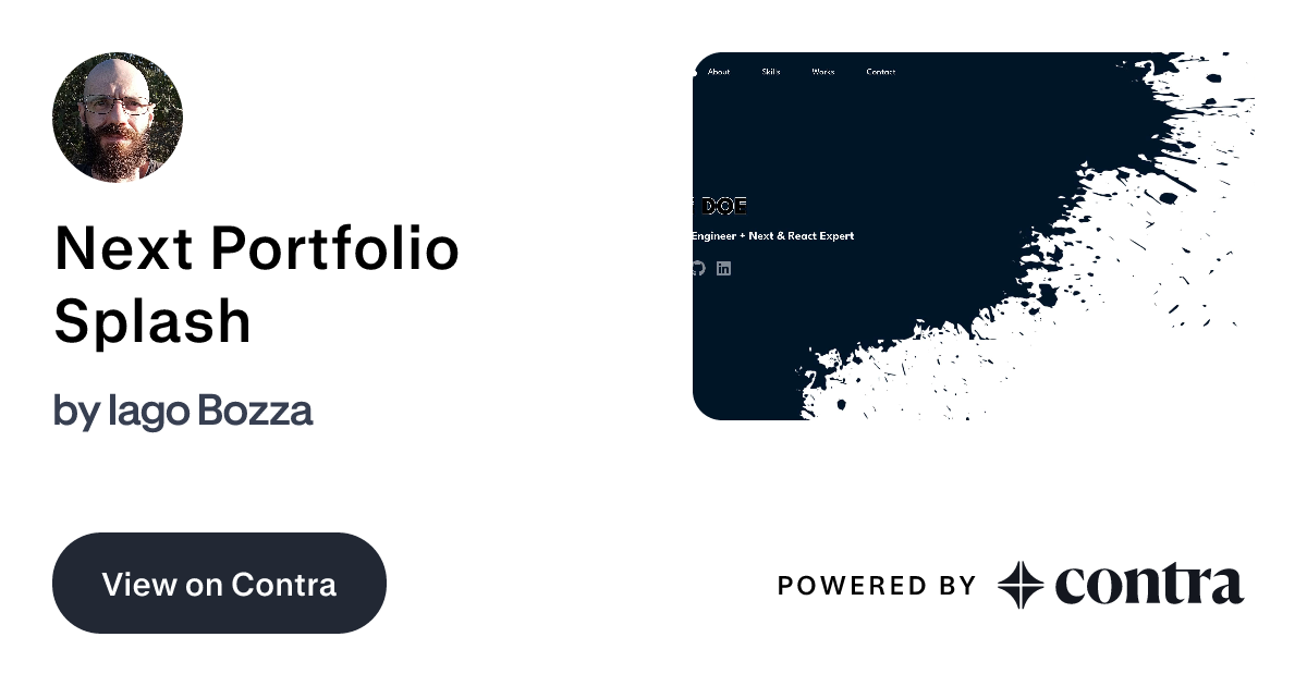 Next Portfolio Splash by Iago Bozza