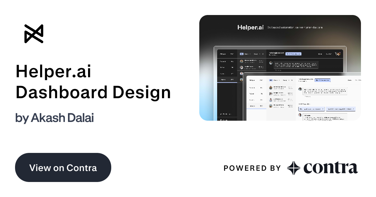 Helper.ai Dashboard Design by Akash Dalai