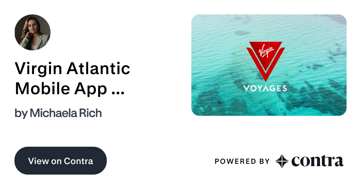 Virgin Atlantic Mobile App | 🚢 Onboard Navigation 🗺️ by Michaela Rich